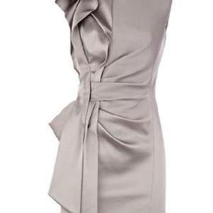 Elegant Classy Solid Color Draped Party Irregular Dress [ghyxh136102 ...