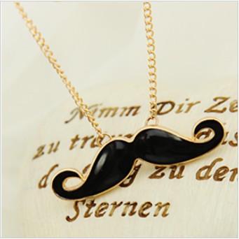 Lovely Black Moustache Necklace on Luulla